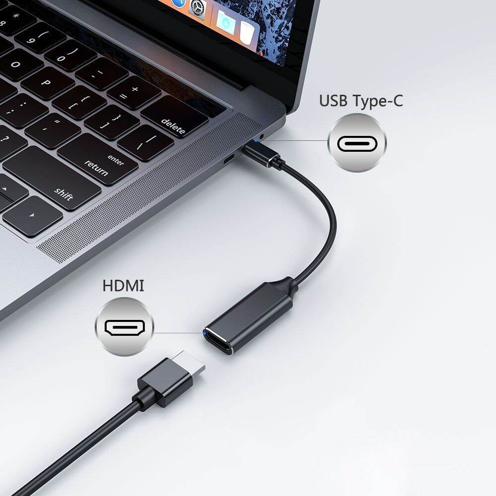 5210A ยูเอสบี สายเคเบิล Type C เป็น HDMI อะลูมิเนียมอะลูมิเนียมอะลูมิเนียม สายเคเบิล Type C เป็น ...