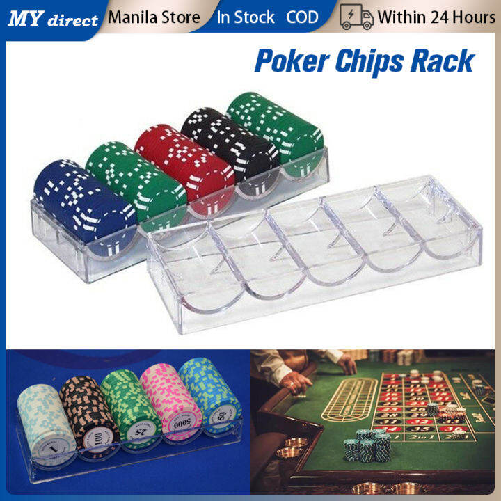 (Holds 100 Chips) Poker Chip Holder Rack 100 Chips Storage Case ...