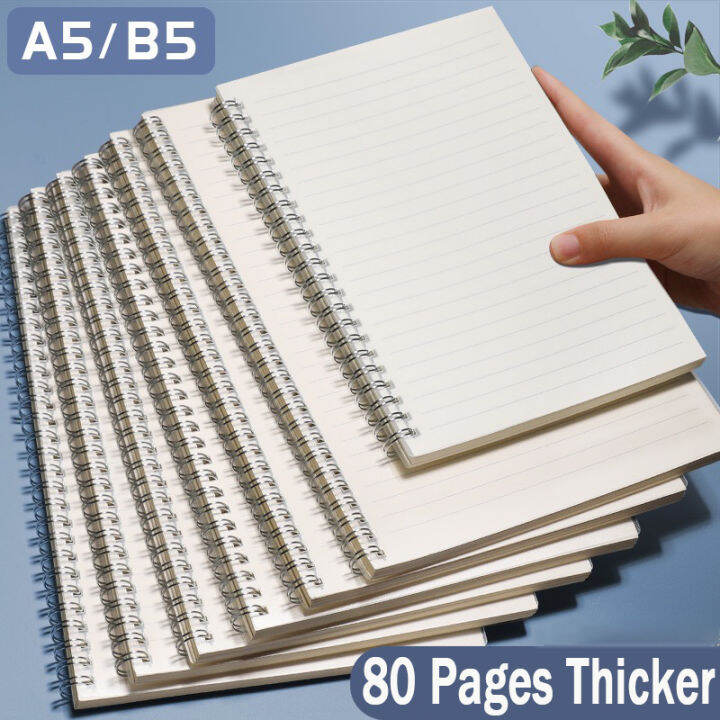 Coil Notebook A5/B5 Grid Blank Line Dot Loose-Leaf Coil notebook Line notebook 80 sheets 1PCS ...