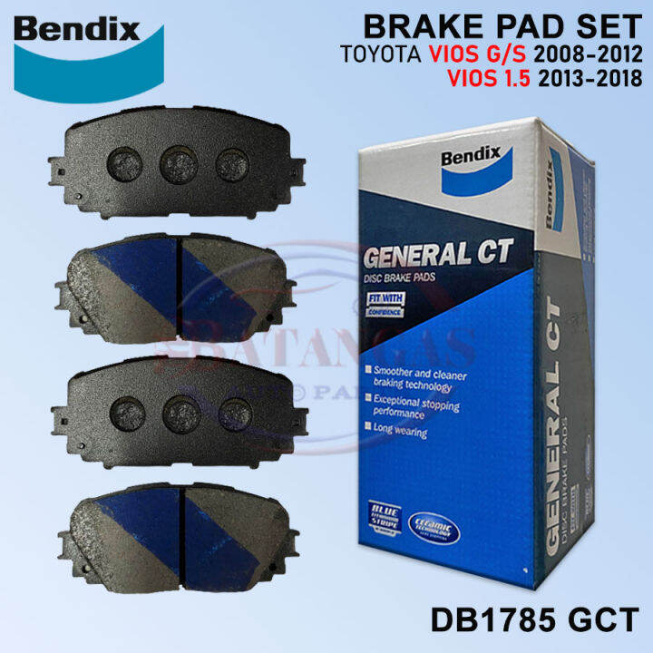 FRONT BRAKE PAD Toyota Vios G/S 2008-2012 / Vios 1.5 G 2013-2018 4PCS ...