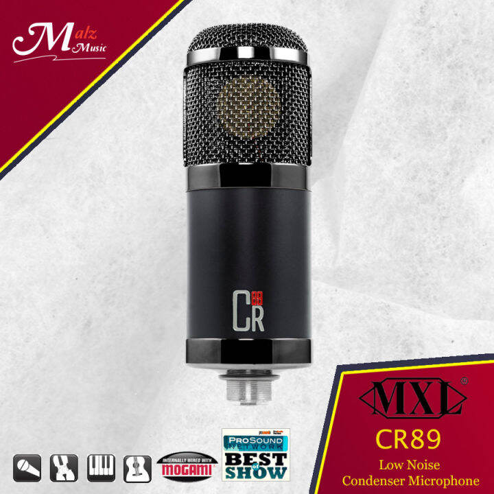 MXL CR89 ไมโครโฟนคอนเดนเซอร์ (Low Noise Condenser Microphone) Mic Microphone (ไมค์) +รับประกัน ...