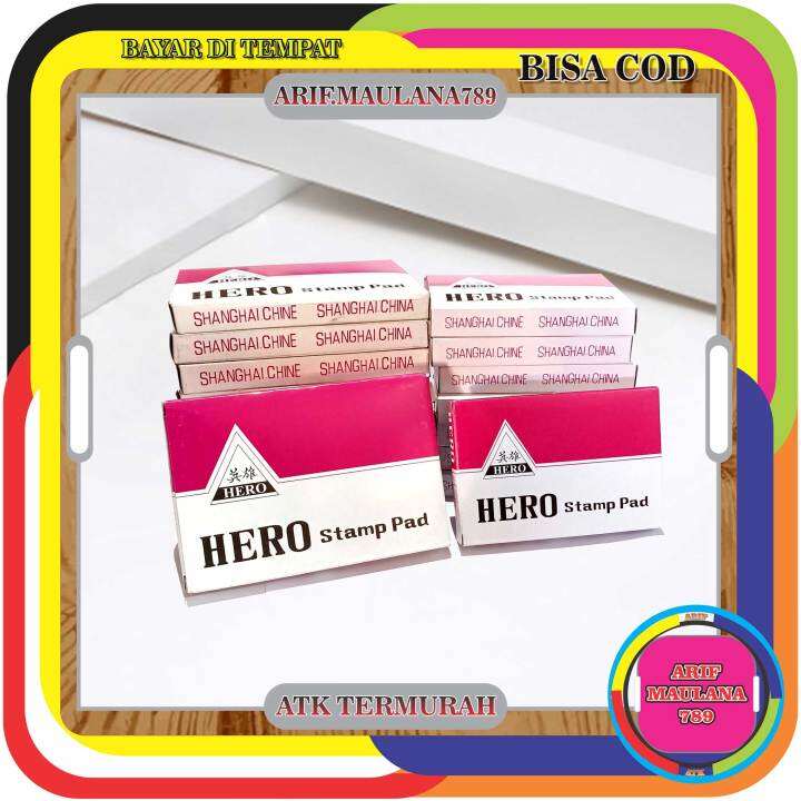KOTAK STEMPEL BAK STAMP PAD HERO / HERO Stamp Pad Bak Stempel Violet Kecil E2460 / BAK TINTA ...