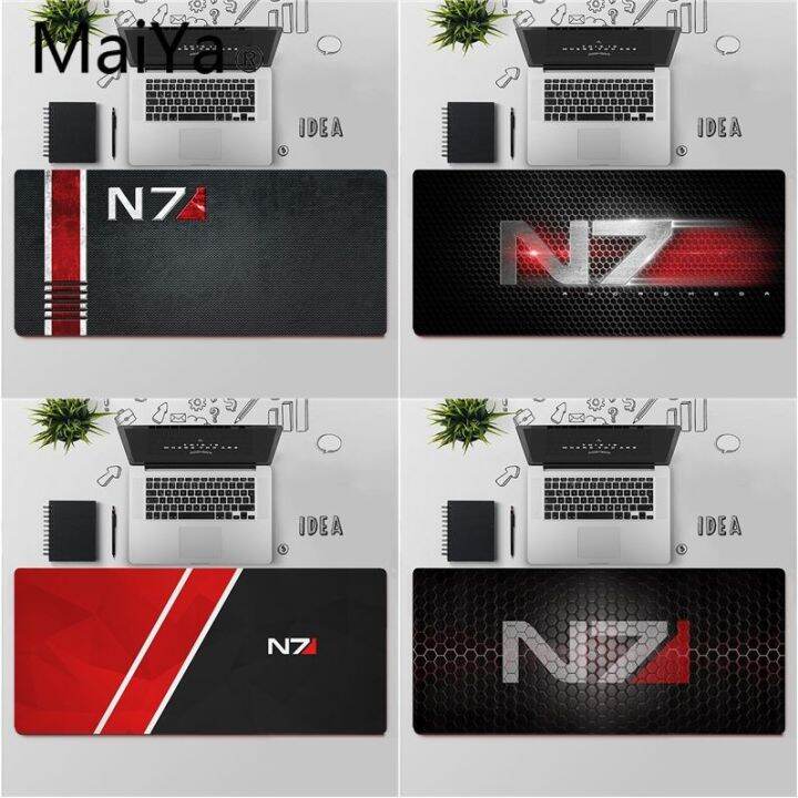 Mass Effect N7 Game Logo Locking Edge Mouse Pad Game Free Shipping ...