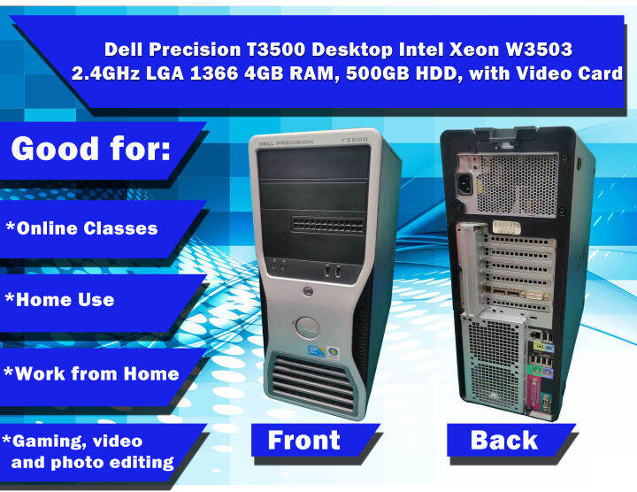 Computer Desktop Dell Precision T3500 Desktop Intel Xeon W3503 2.4GHz ...