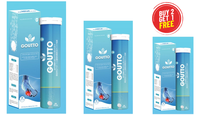 Goutto 20 Effervescent Tablets Relieves Gout Problem Buy 2 Get 1 Free ...