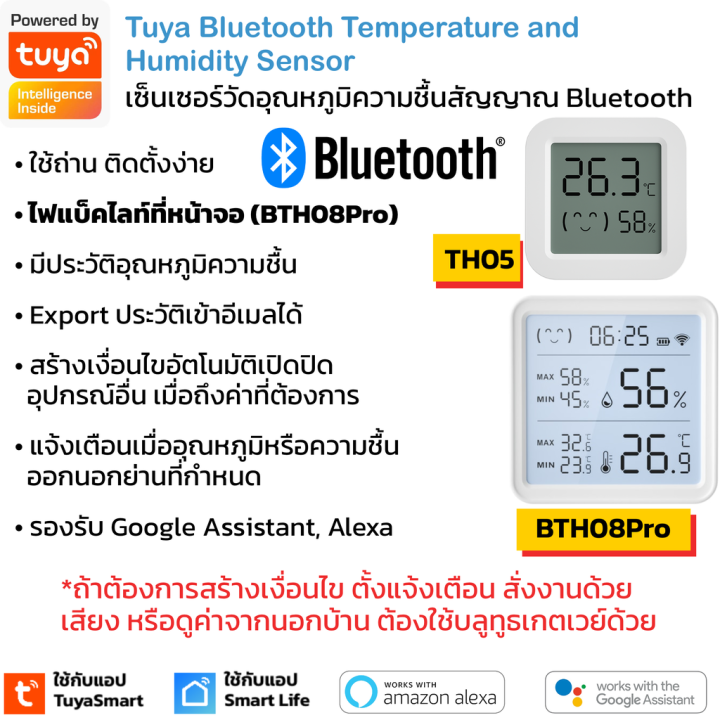 Tuya Bluetooth Temperature and Humidity Sensor (BTH08Pro, TH05 ...