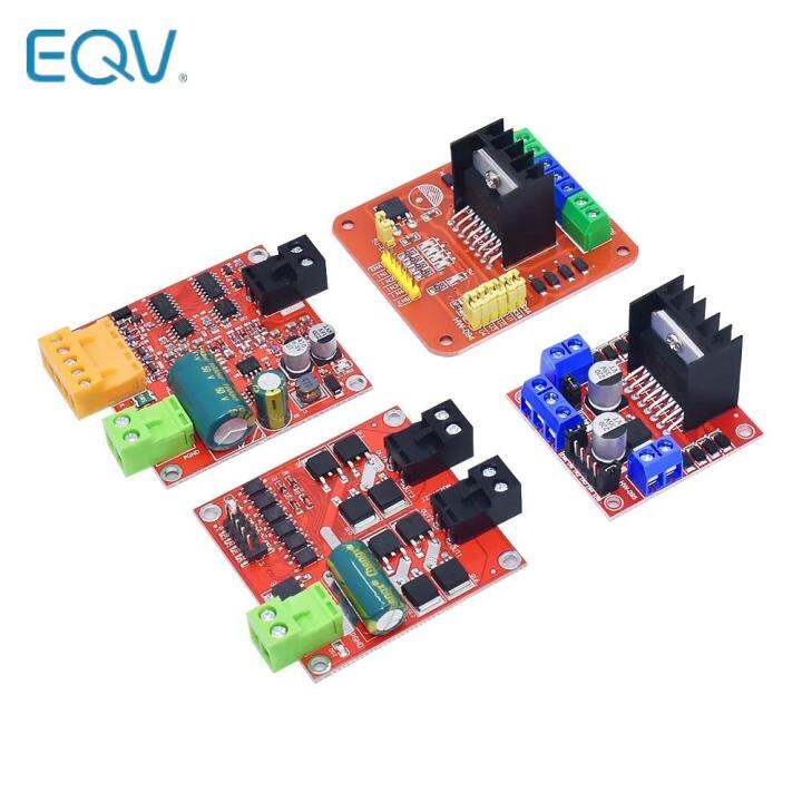 EQV Motor DC L298N, Modul Drive Pembalik PWM Kecepatan Jembatan H Ganda ...