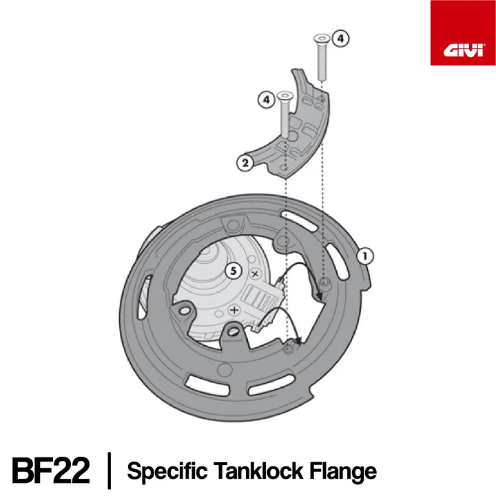 GIVI BF22 - Specific Tanklock Flange - อุปกรณ์สำหรับติดตั้งกระเป๋าถัง ...