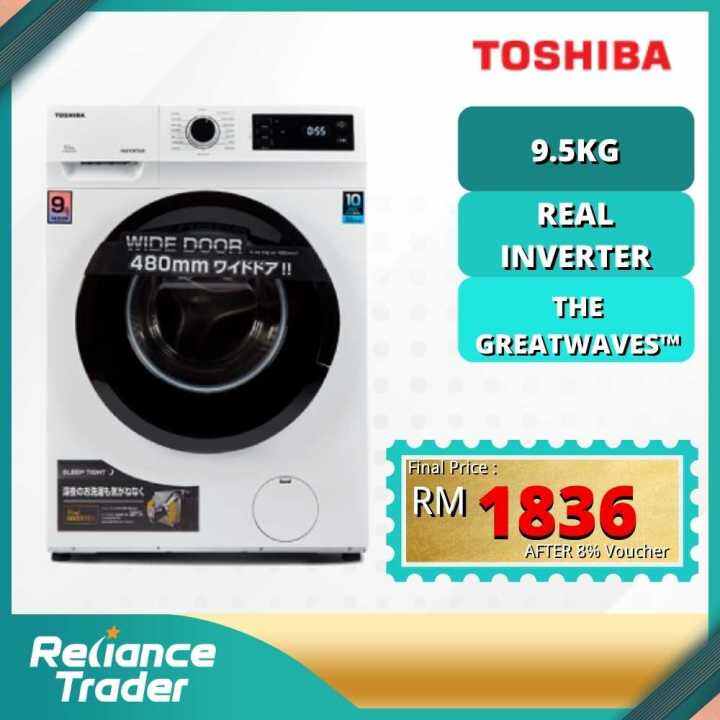 Toshiba TW-BK105S2M Front Load 9.5KG Inverter Washing Machine | Lazada