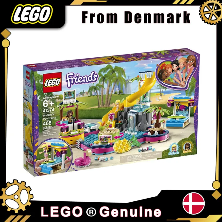 【Genuine】LEGO Friends Andrea Pool Party 41374 Toy Pool Building Set ...