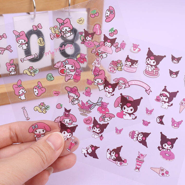 1/4 cái dễ thương phim hoạt hình trong suốt Sanrio Sticker viết tay GOO ...
