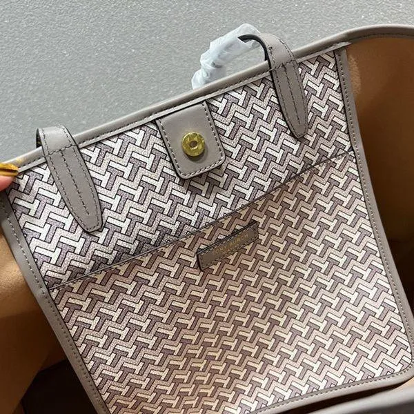 TORY Burch∮ Spot 2022ใหม่ถุงช้อปปิ้ง Taady พิมพ์สีจับคู่กระเป๋าถือไหล่ ...