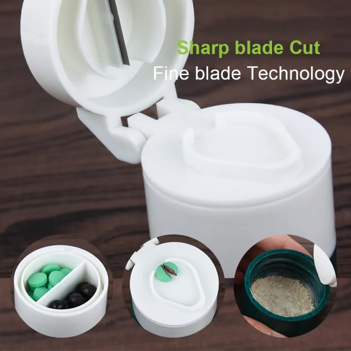 HZM 4 in 1 pill tablet shredder cutting machine storage box | Lazada PH