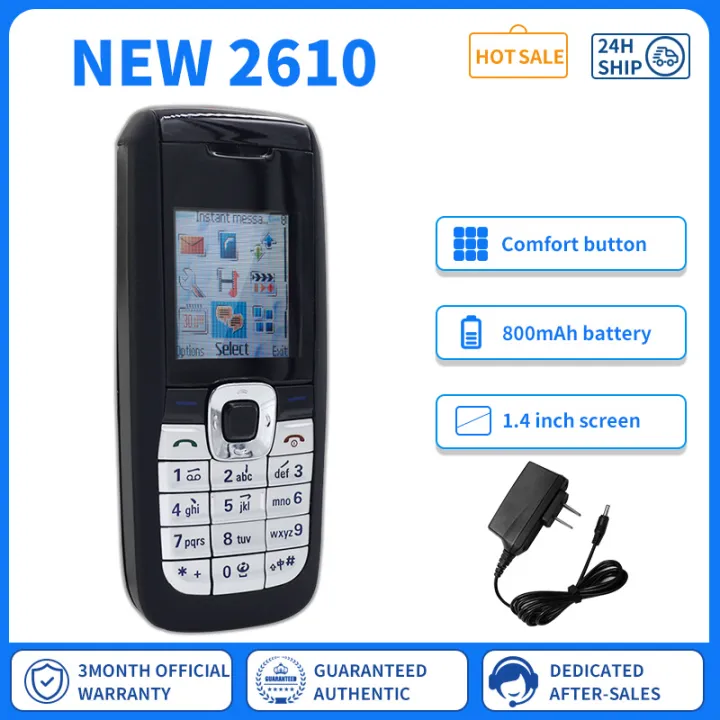 Original Brand 2610 Mobile Phone Classic Keypad Phone Basic Simple ...