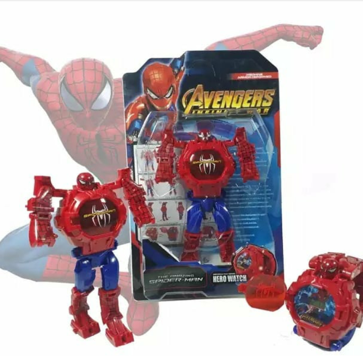JAM TANGAN ANAK ROBOT TRANSFORMASI TRANSFORMER ROBOT MODEL IRON MAN ...