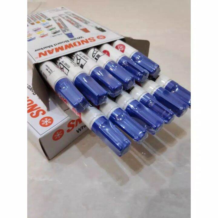 Spidol Whiteboard Snowman BG-12 Warna Blue / Harga per biji | Lazada ...