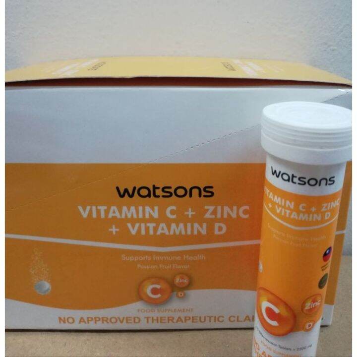 Watsons Vit C Zinc Vit D effervescent tab(per tube) | Lazada PH