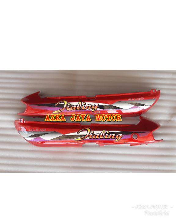 Cover body Grand Bulus ori Jialing warna Merah sepasang kiri kanan ...