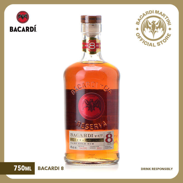 BACARDI Reserva Ocho 8 Years Old Rum - 750ml, 40% ABV | Lazada PH