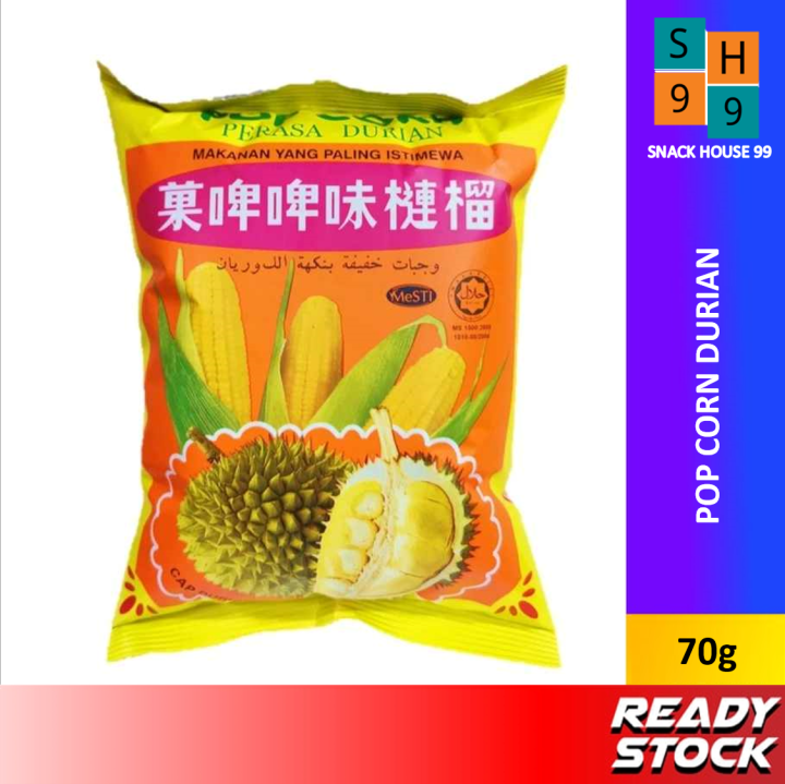 【70g】 Pop Corn Durian Flavour 榴莲爆米花【SnackHouse99】 | Lazada