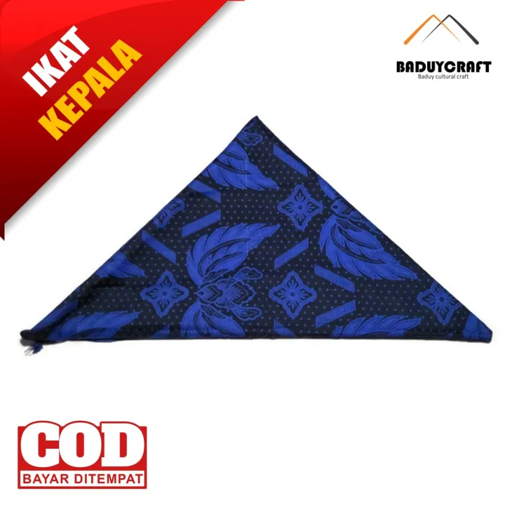 Lomar Baduy Ikat Iket Kepala Suku Baduy luar Khas Sunda Model Segitiga Syal Tradisional Batik ...