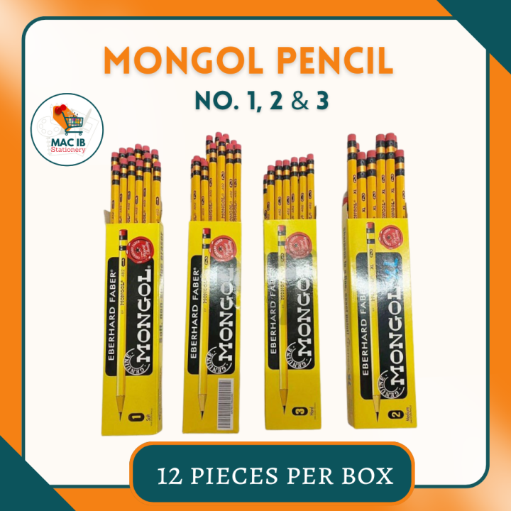 Eberhard Faber Mongol Pencils No.1/2/3 sold by box 12pieces per box ...