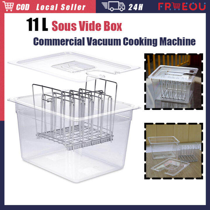 11L Sous Vide Container Sous Vide Box Storage with Stainless Rack For ...