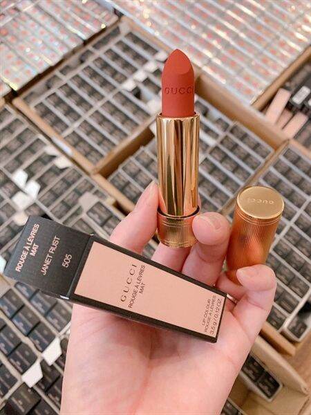 Son Gucci 505 Janet Rust Limited Edition Vỏ Đỏ – Màu Đỏ Gạch | Lazada.vn