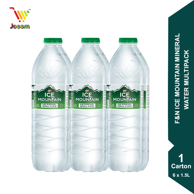 F&N Ice Mountain Mineral Water Multipack 1 Carton (6 x 1.5L) [Exp:15/9 ...