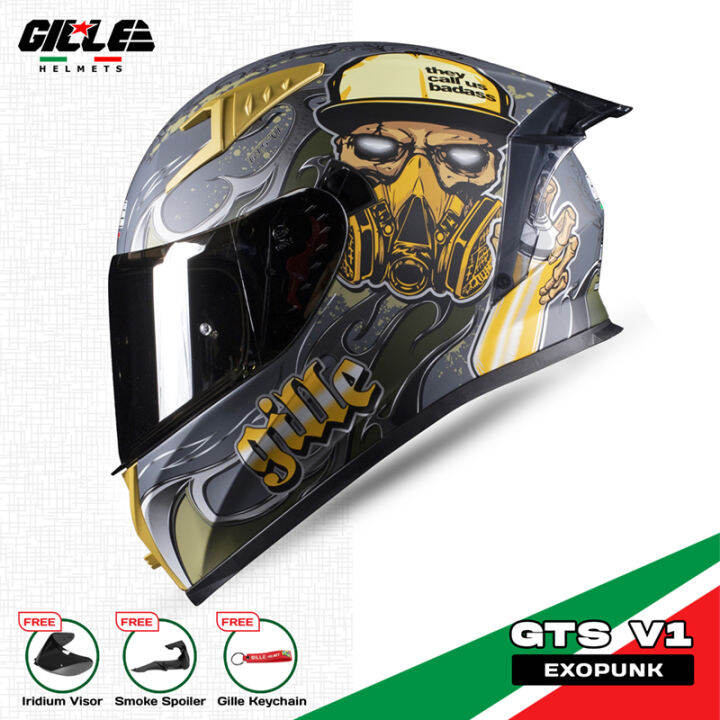 Gille Helmet 135 GTS V1 EXOPUNK Motorcycle Helmets Full Face Dual Visor ...