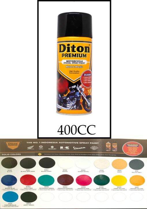 Cat Semprot Diton Premium Varian Solid Colors - Pilox Semprot Motor ...