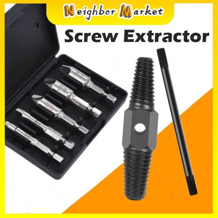 Damaged Screw Extractor Drill Bit Set Stripped Broken Screw Bolt ...