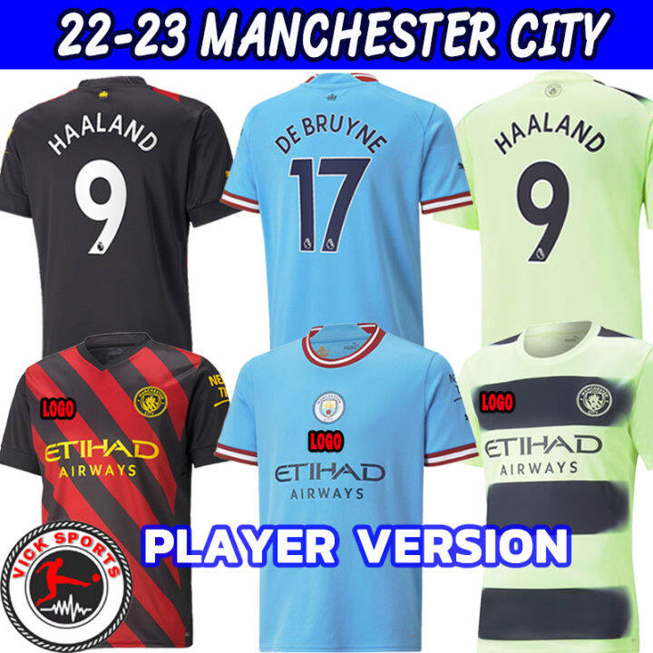 【Player Version】MCI Jersey 22/23 Home Away Third Football Jersey Custom ...