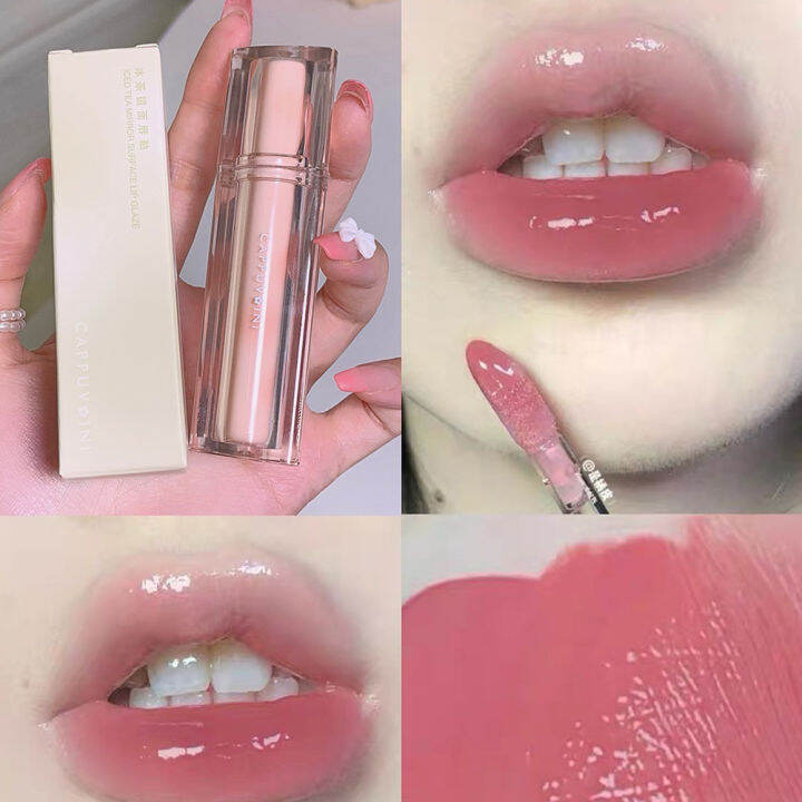 Cappuvini Lipstick Ice Tea Water Glossy Lip Gloss Lip Jelly Triangle ...