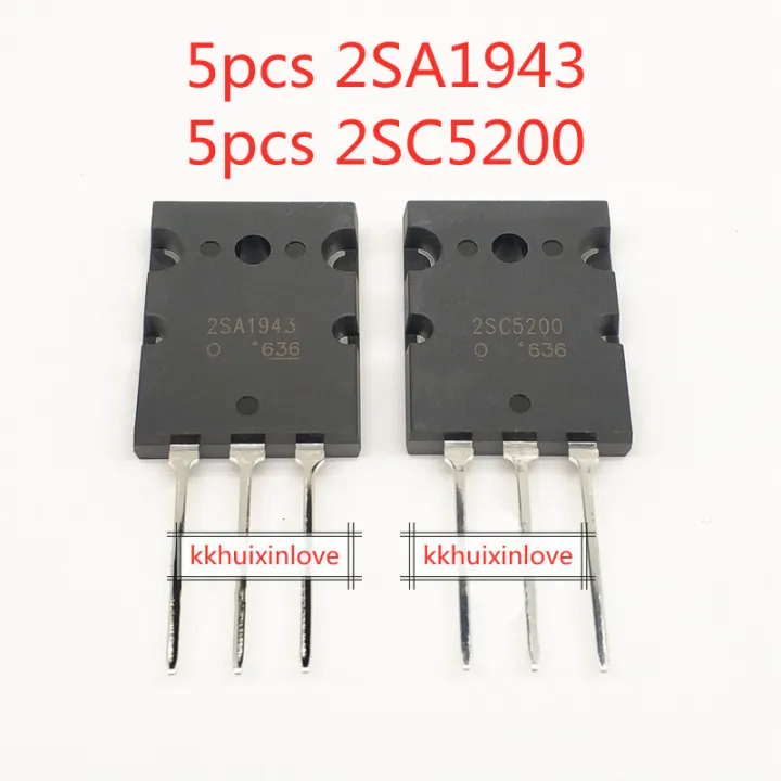 10pcs 2SA1943 TO-3P 2SC5200 TO-3PL A1943 C5200 audio power amplifier pairing tube transistor ...