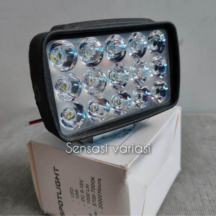 Lampu led 15 mata off road BRIGHT lampu sorot tambahan variasi motor ...