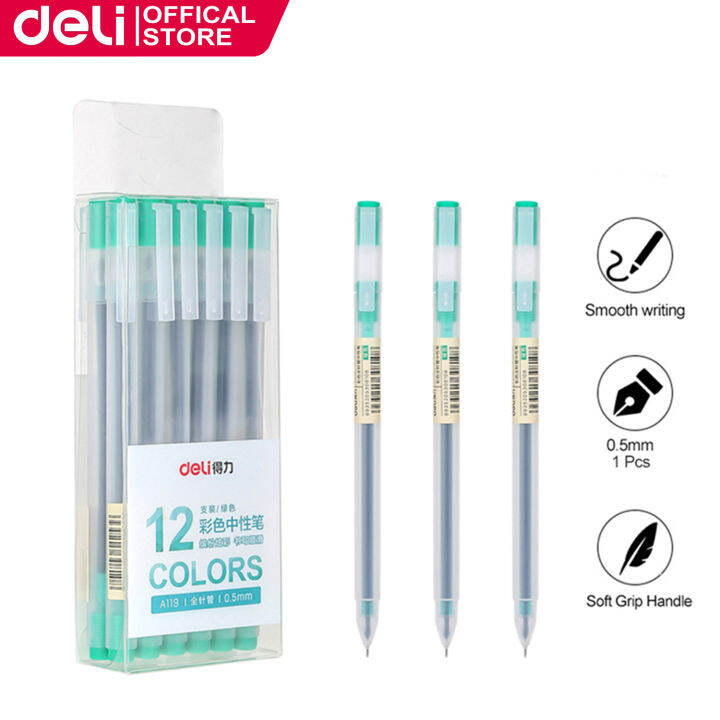 Deli 8 Colors Gel Pen 0.5mm Ballpen Set For School Supplies Sign Pen ...