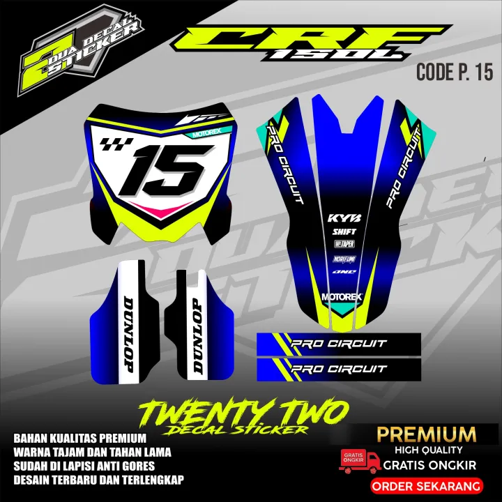 Stiker Papan Nomor CRF , KX , KTM , YZ , KLX , GORDON | Request desain ...