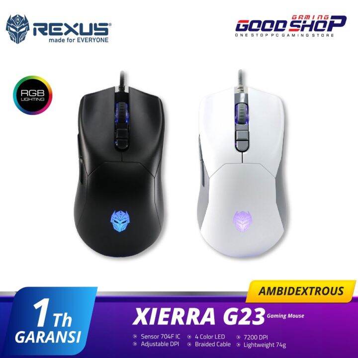 Rexus Mouse Gaming Xierra G23 - Gaming Mouse | Lazada Indonesia