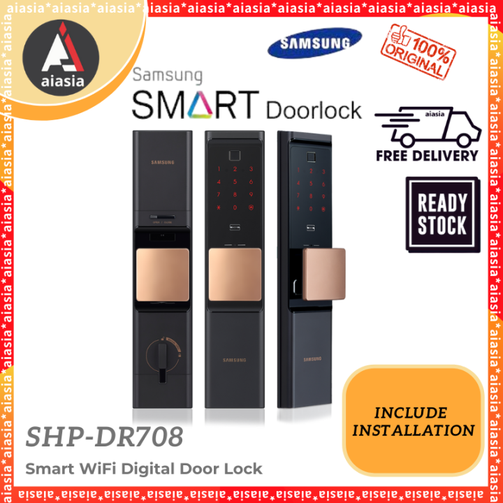 SAMSUNG SHP-DR708 Smart WiFi Digital Door Lock | Lazada