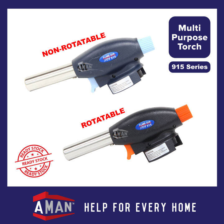 Gas Torch Gun Butane Burner Flaming Thrower Welding Camping Fire Maker ...