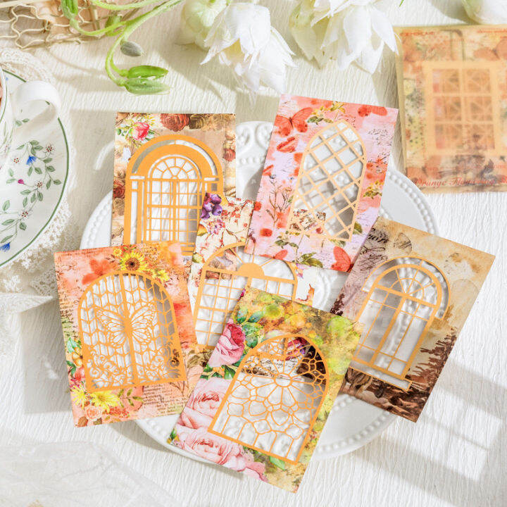 Mocard paper materials Dream window cottage-core series vintage journal ...