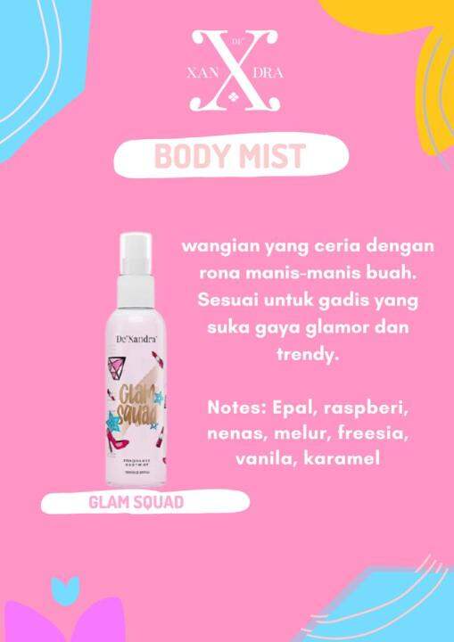 Original de"xandra body mist GLAM SQUAD 100ml | Lazada