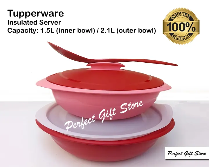 Original Tupperware Insulated Server Set ( Capacity: 1.5L (inner bowl ...