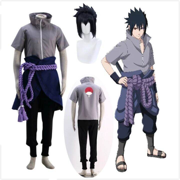 Uchiha Sasuke Cosplay Costume Shippuden Anime Clothing Halloween ...