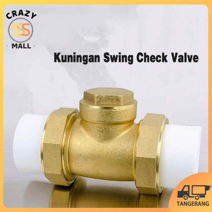 【3/4 Inch】Klep Tabok Kuningan Check Valve Full Tembaga Klep Tabok Swing ...