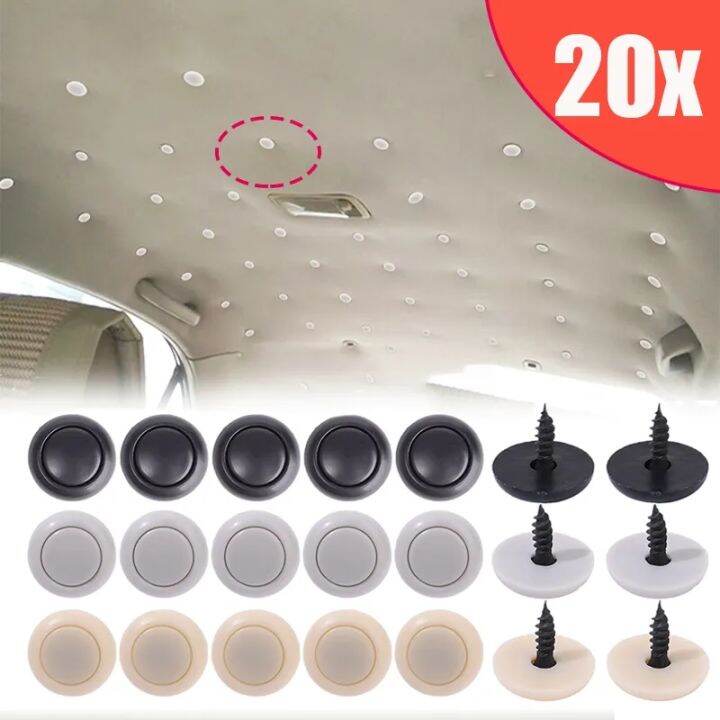 20pcs Car Roof Fixing Buckles Screw Set Interior Ceiling Headliner ...