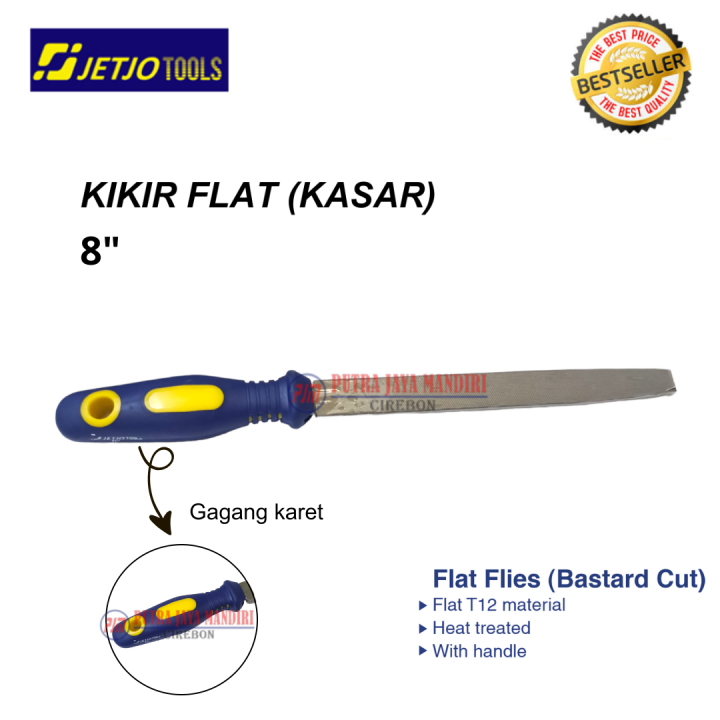 Jetjo Tools Flat Files Kasar 6" 8" - Kikir Flat Kasar - Kikir Rata 6 ...