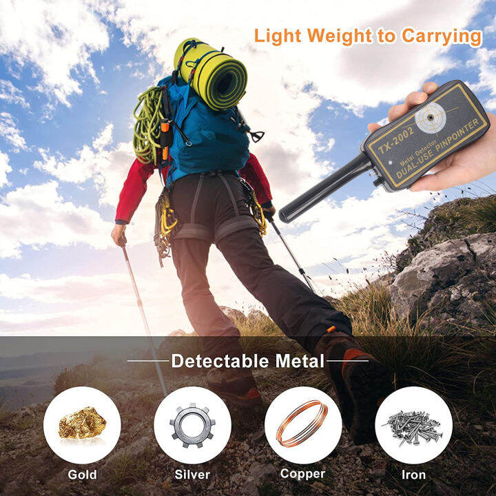 Handheld Metal Detector LED Light Metal Finder Adjustable Sensitivity ...