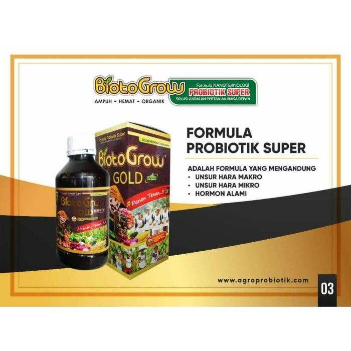BiotoGrow Gold 1 Liter - Pupuk Hayati Organik Probiotik Cair | Lazada ...